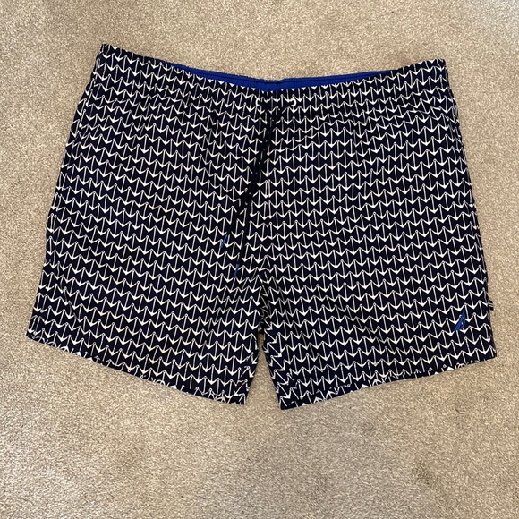 Nautica | Swim | Mens Navy Nautica Swim Trunks With Anchor Print Size ...